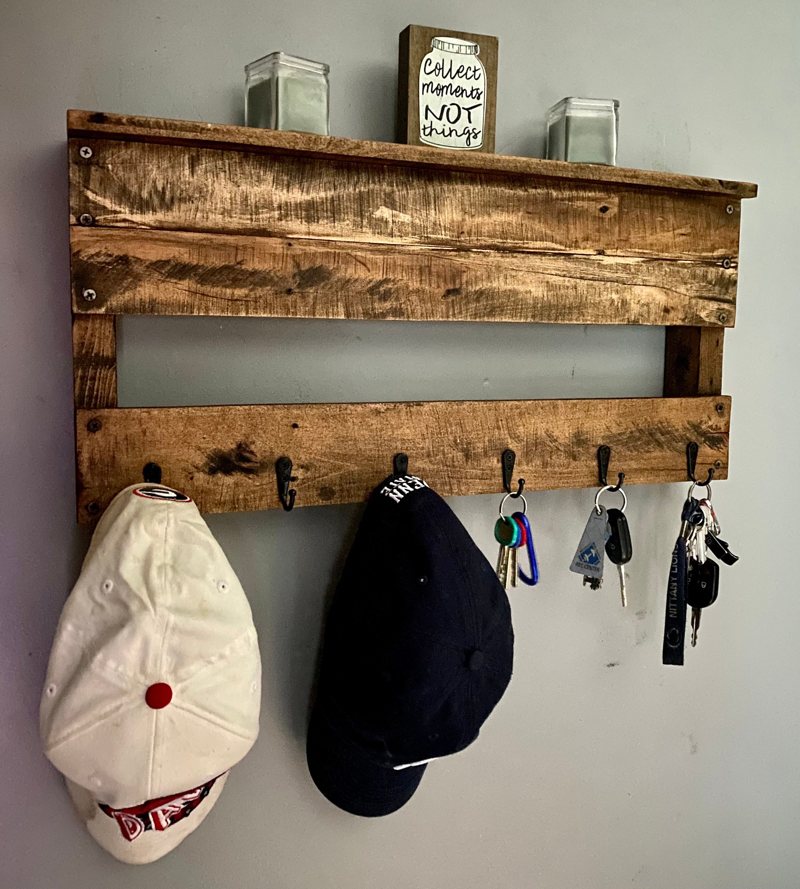 Rustic Rack Solid Wood Coat Rack Key Rack Hat Rack - Etsy