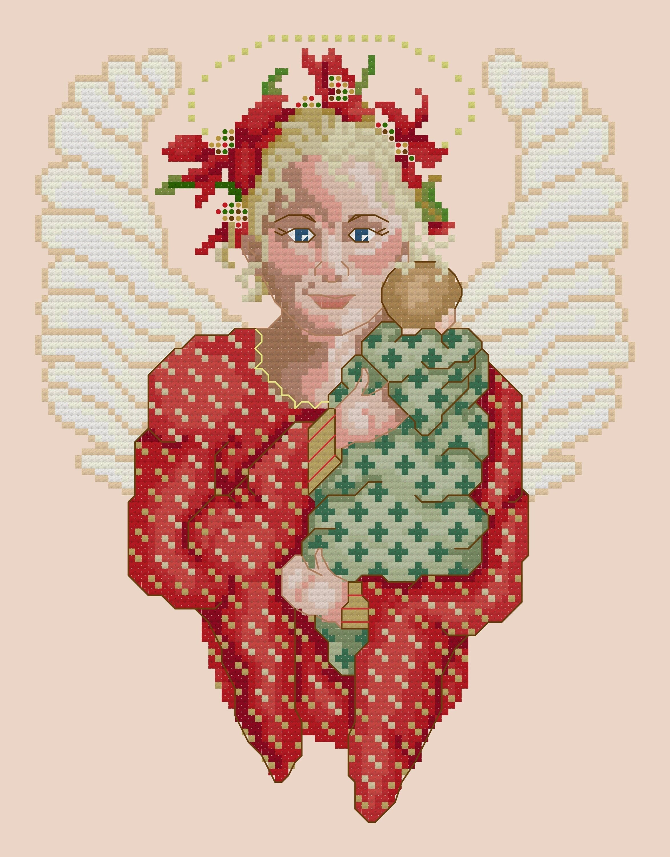 Nicky's Angel Counted Cross Stitch Design - Etsy