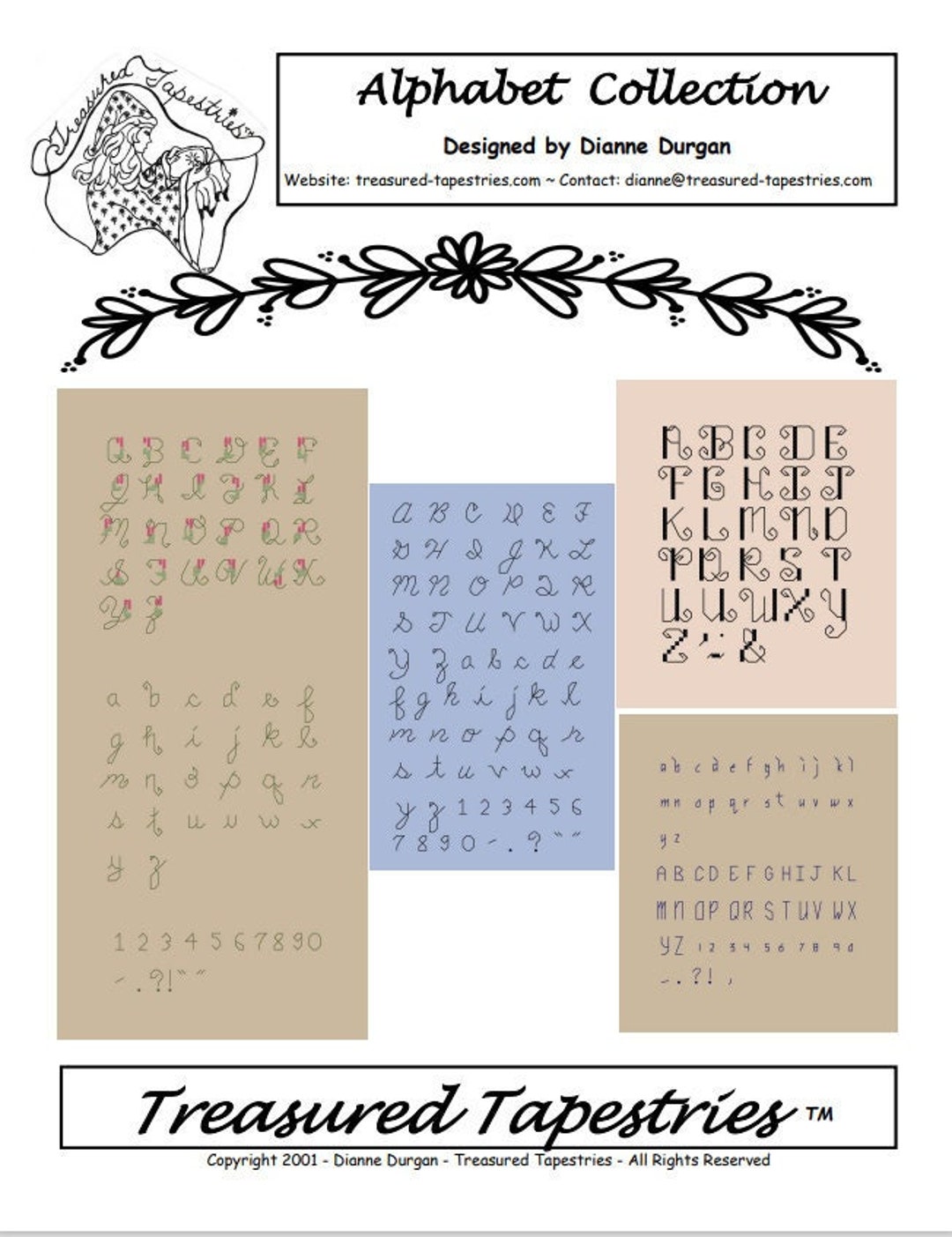 Alphabet Collection - 4 Counted Cross Stitch Patterns - Etsy