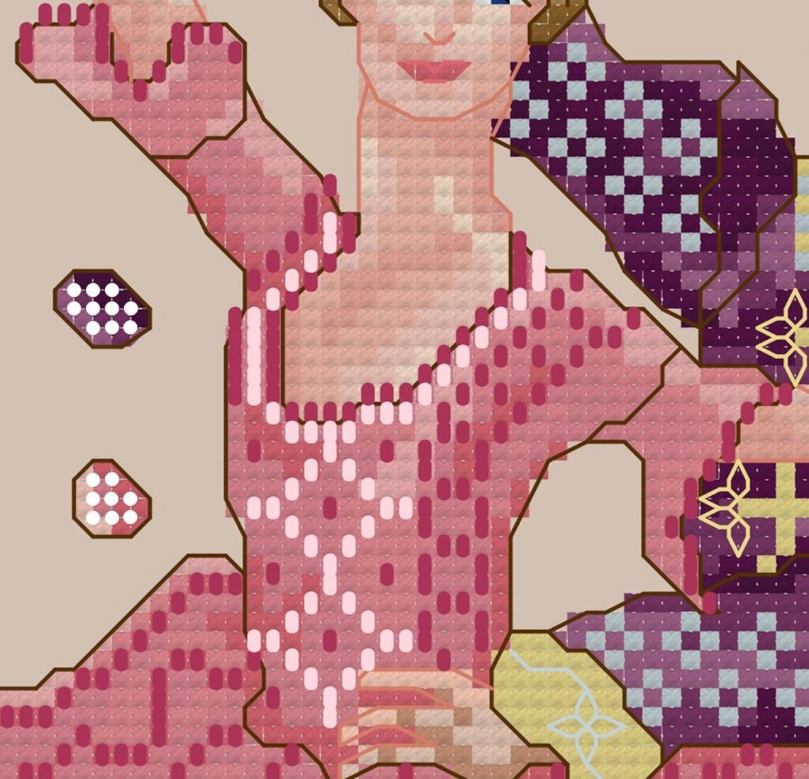 Sugar Plum Fairy Stocking Cross Stitch - Etsy