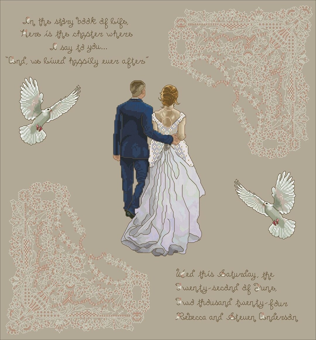Ivory Lace Wedding Anniversary Record - Etsy