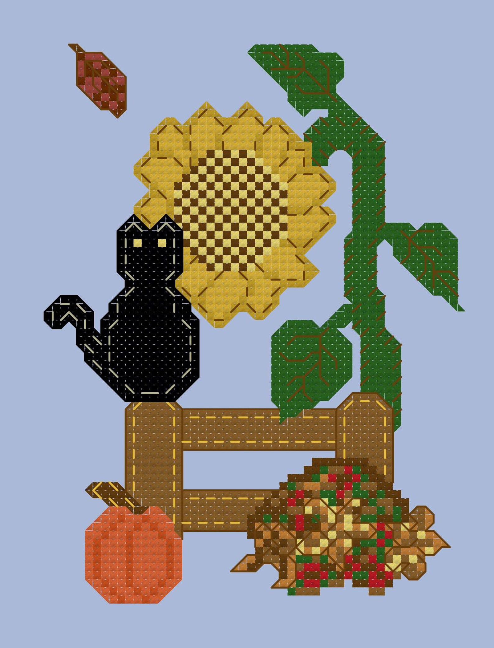 Signs of Fall Counted Cross Stitch Pattern - Etsy