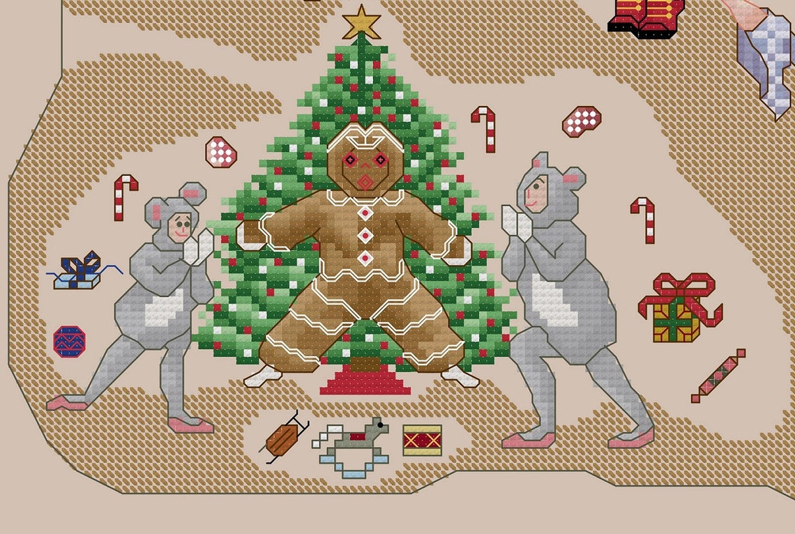 Sugar Plum Fairy Stocking Cross Stitch - Etsy