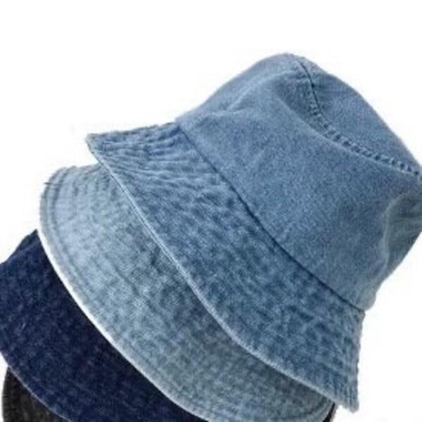 Denim Bucket Hat - Etsy
