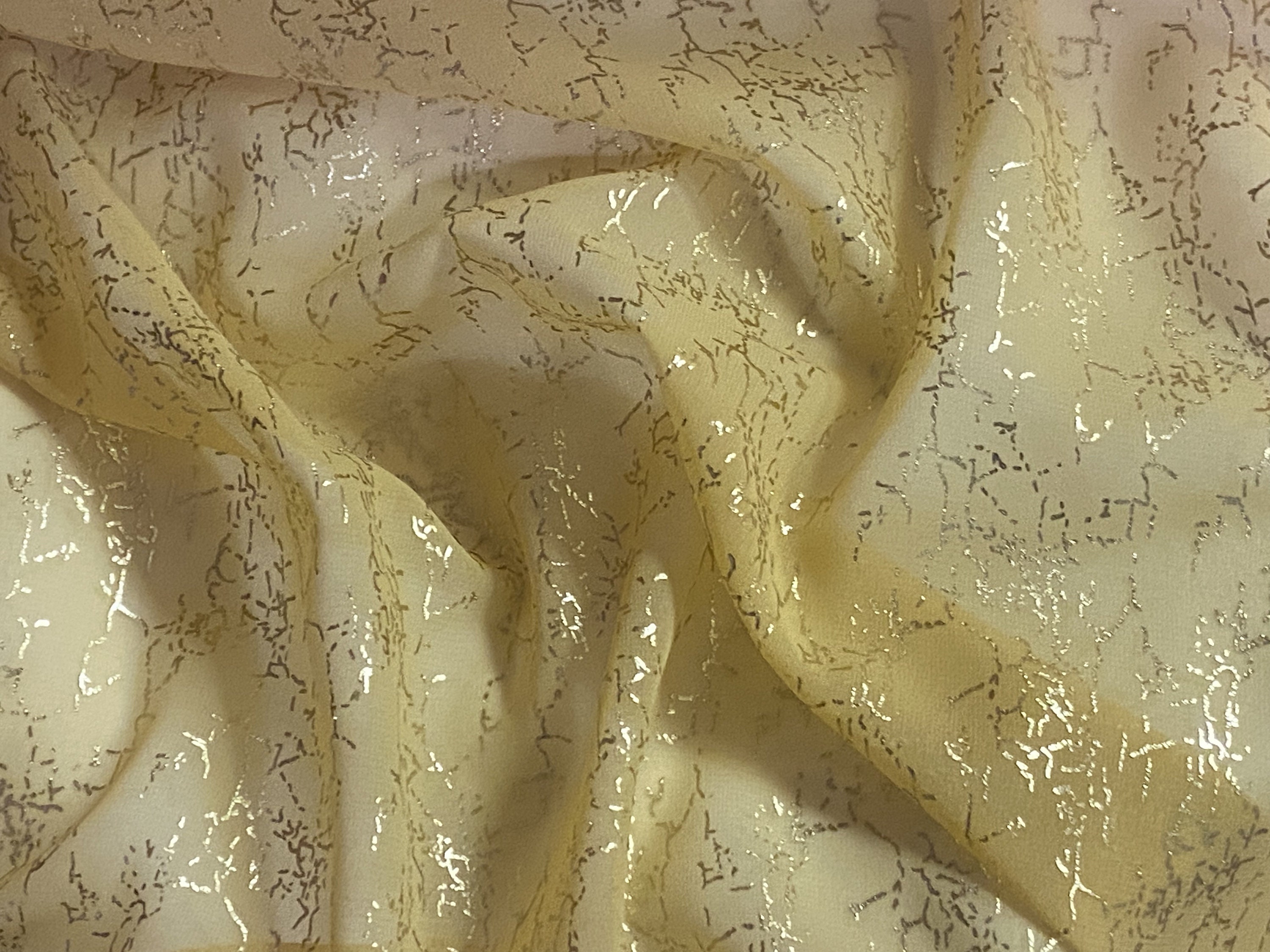 Chiffon Fabric Sheer Lame Work Georgette Chiffon Dress Fabric 58 - Etsy