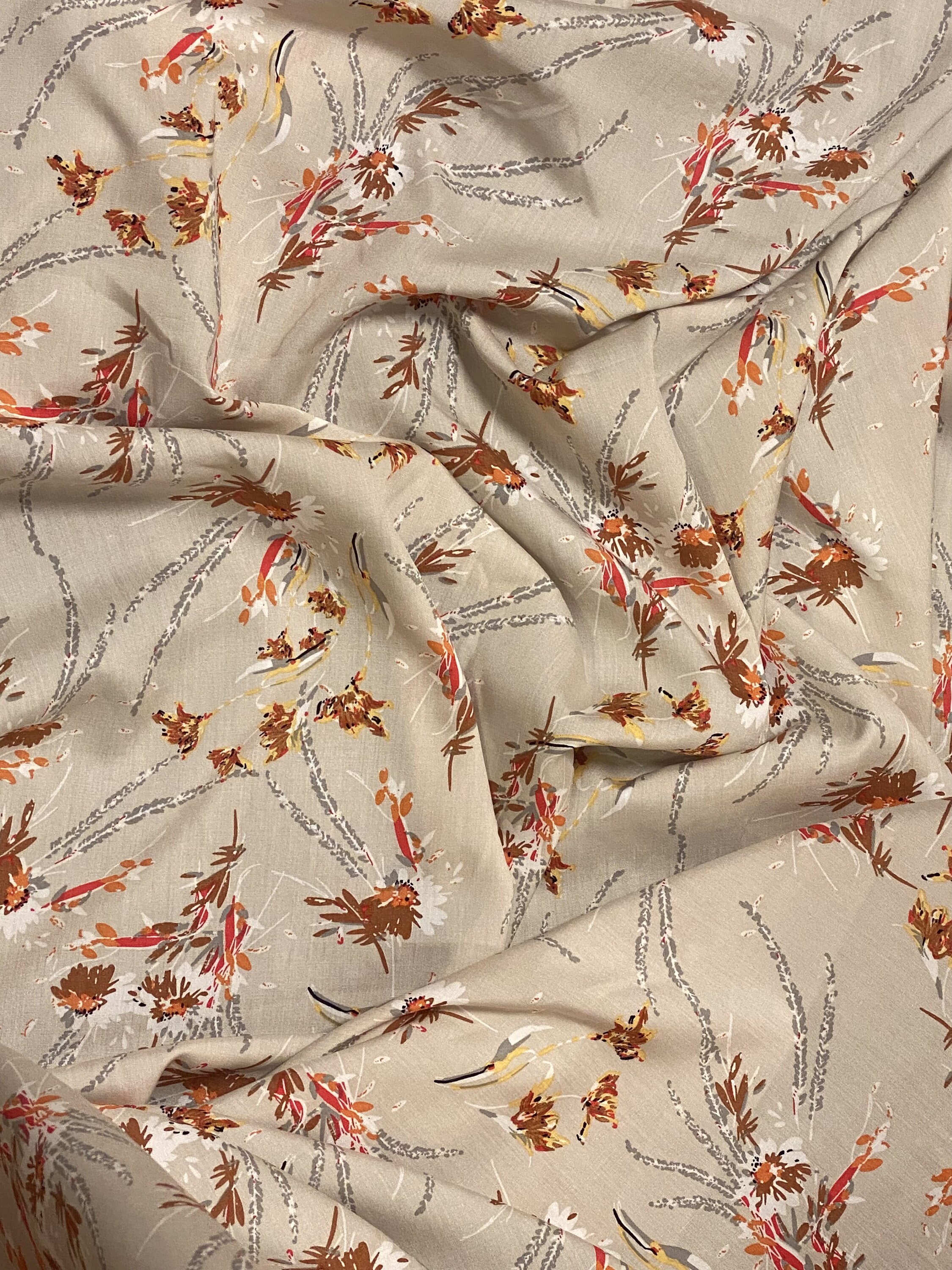 Printed 100% Viscose Fabric Dress Craft Pre Shrunk Viscose Fabric ...