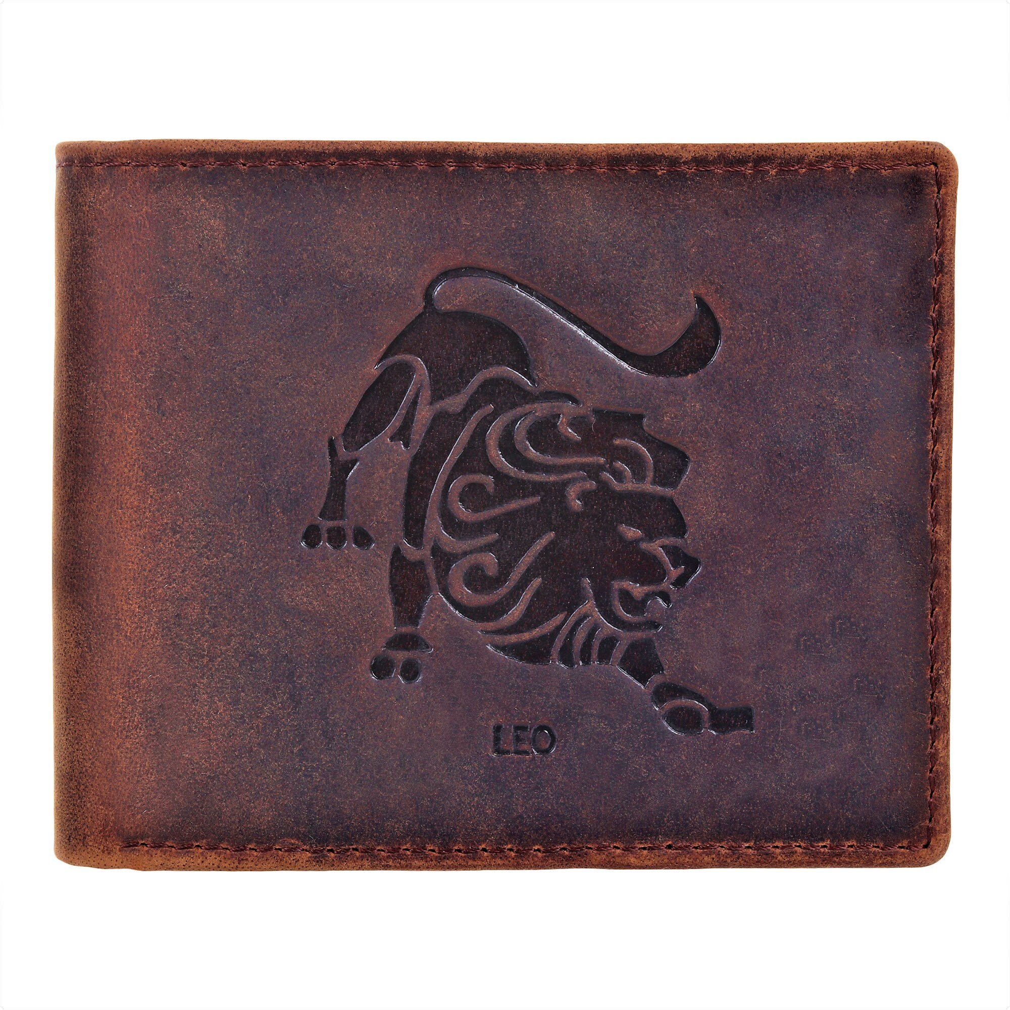 Leo Zodiac Sign Genuine Leather Wallet Personalized Birthday | Etsy