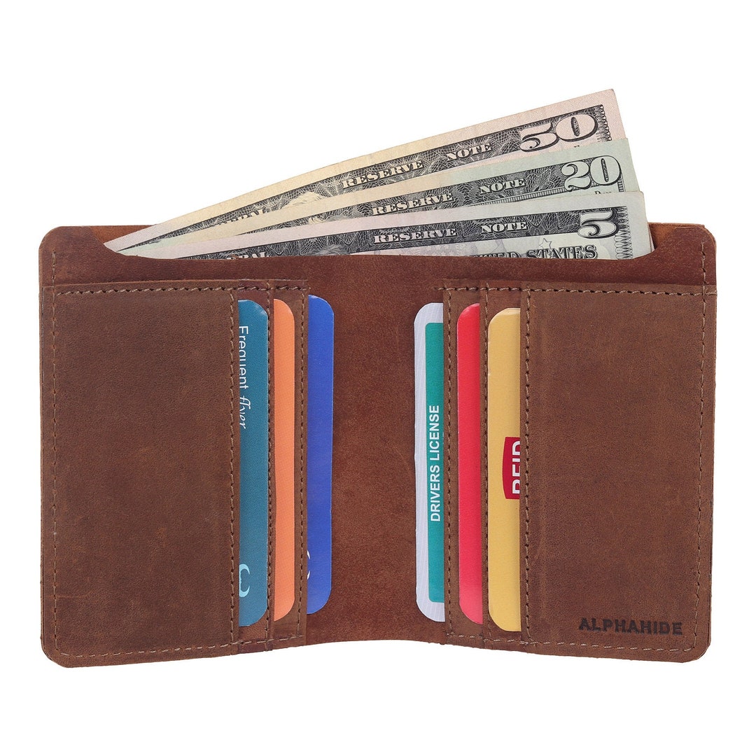 Genuine Leather Wallet-premium Bifold Wallet-vertical Men Wallet ...