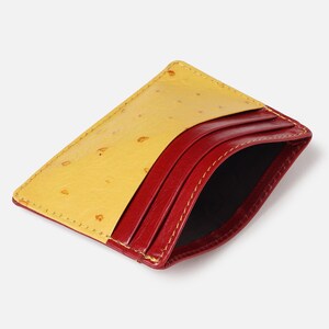 Yellow Leather Card Holder - Small Leather Wallet - Slim Wallet Credit ...