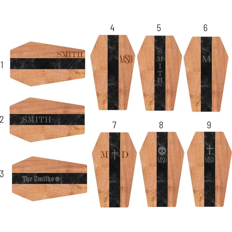 Coffin Charcuterie Board Gift Set With Slate Surface,custom Engraved ...