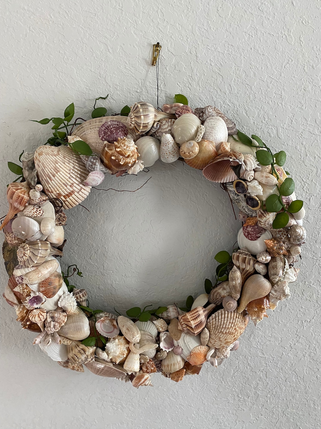 Seashell Grapevine Wreath With a Large Number & Variety of Shells, Eco ...