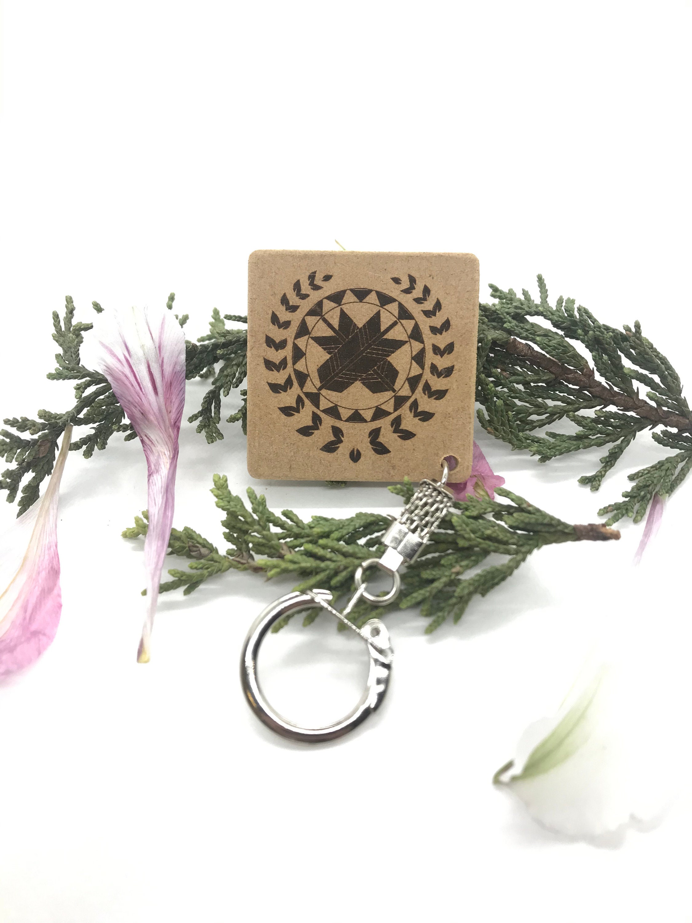 UK Art of AOI Unique KAMON Laser Engraved Wooden Handmade Keying Little ...