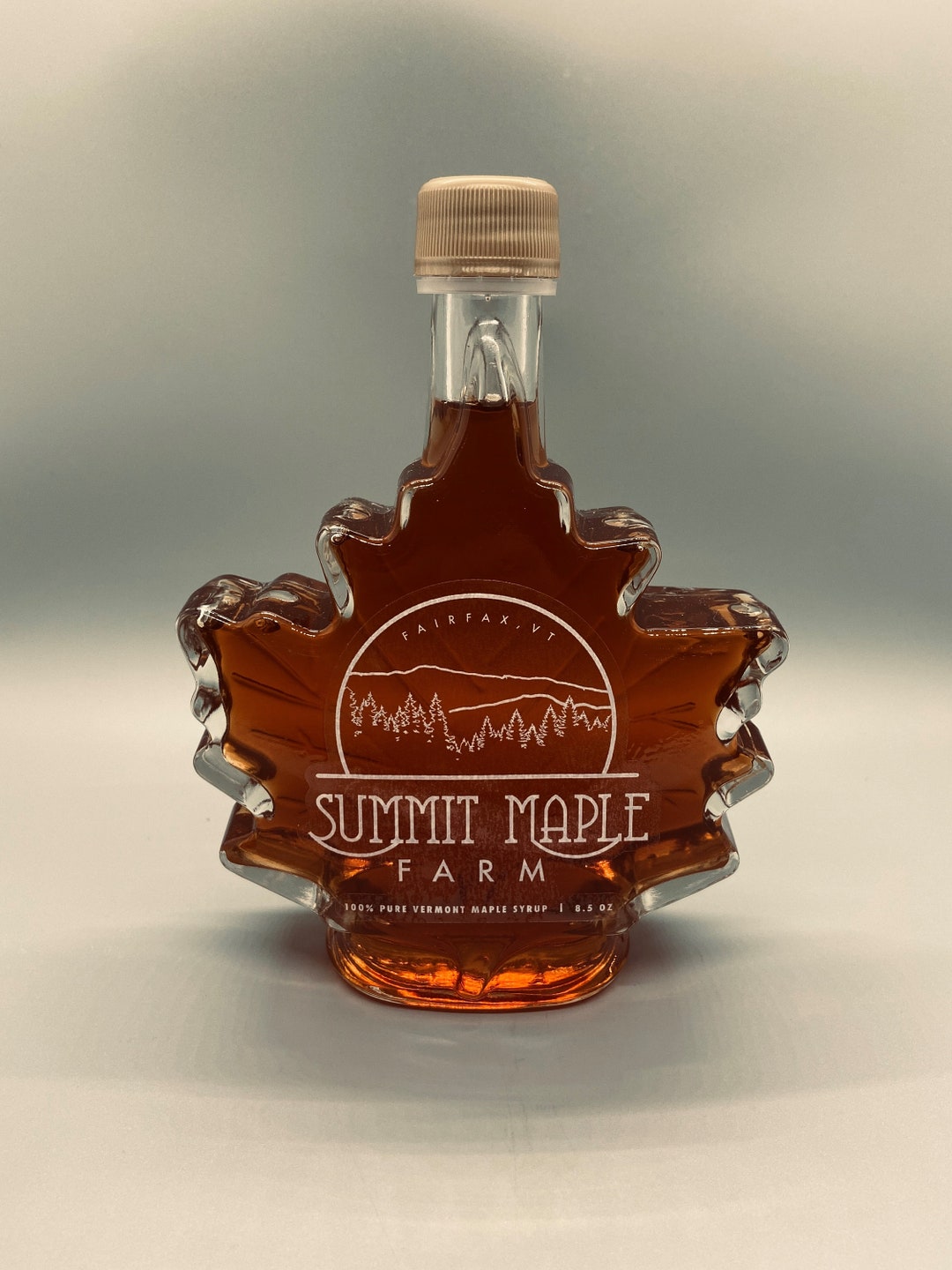 Organic Vermont Maple Syrup: Wood Fired, Glass Maple Leaf Jar (250ml ...