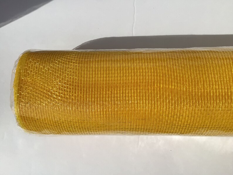 10” Yellow Value Deco Poly Mesh, 10” Mesh, Mesh for Bee Wreath ...