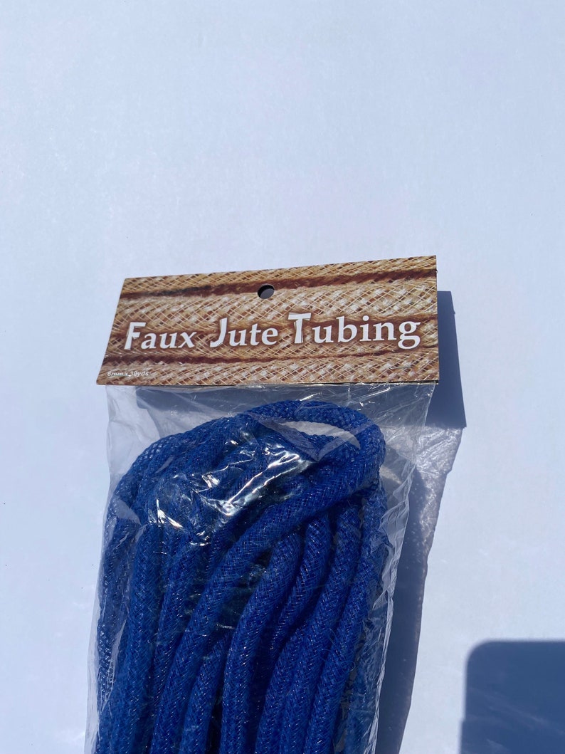 Blue Faux Jute Deco Flex Tubing Ribbon, Summer, Christmas, Patriotic ...