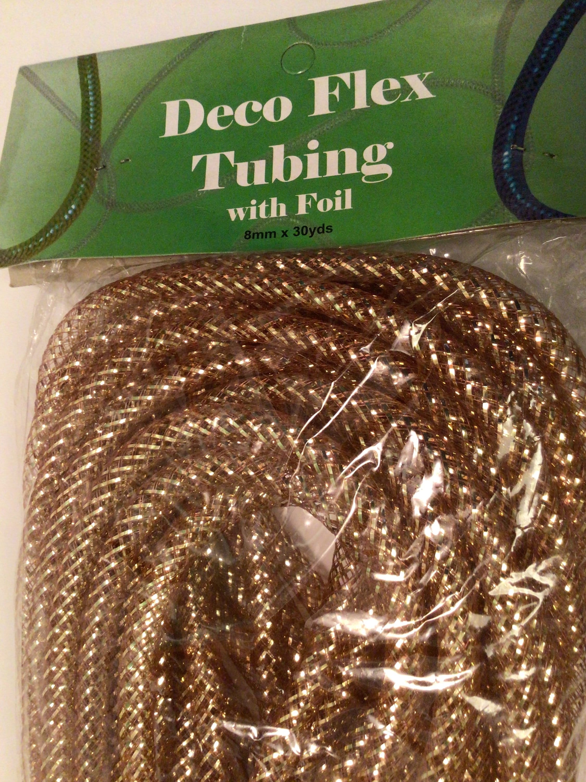 Gold Deco Flex Tubing Foil Ribbon, Everyday Wreath, Fall Wreath ...