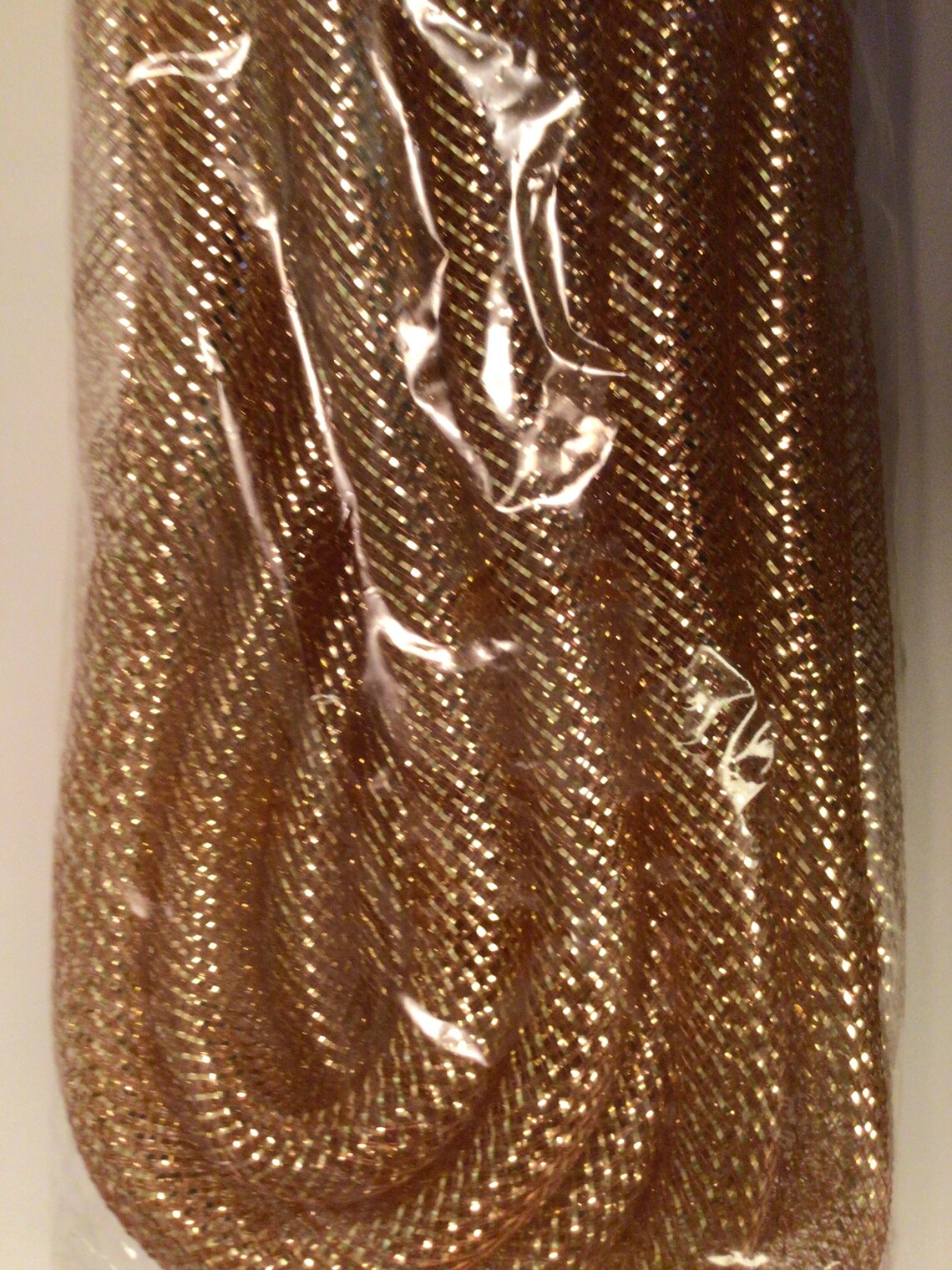 Large Brown Copper Deco Flex Tubing Foil Ribbon, Everyday Wreath, Fall ...