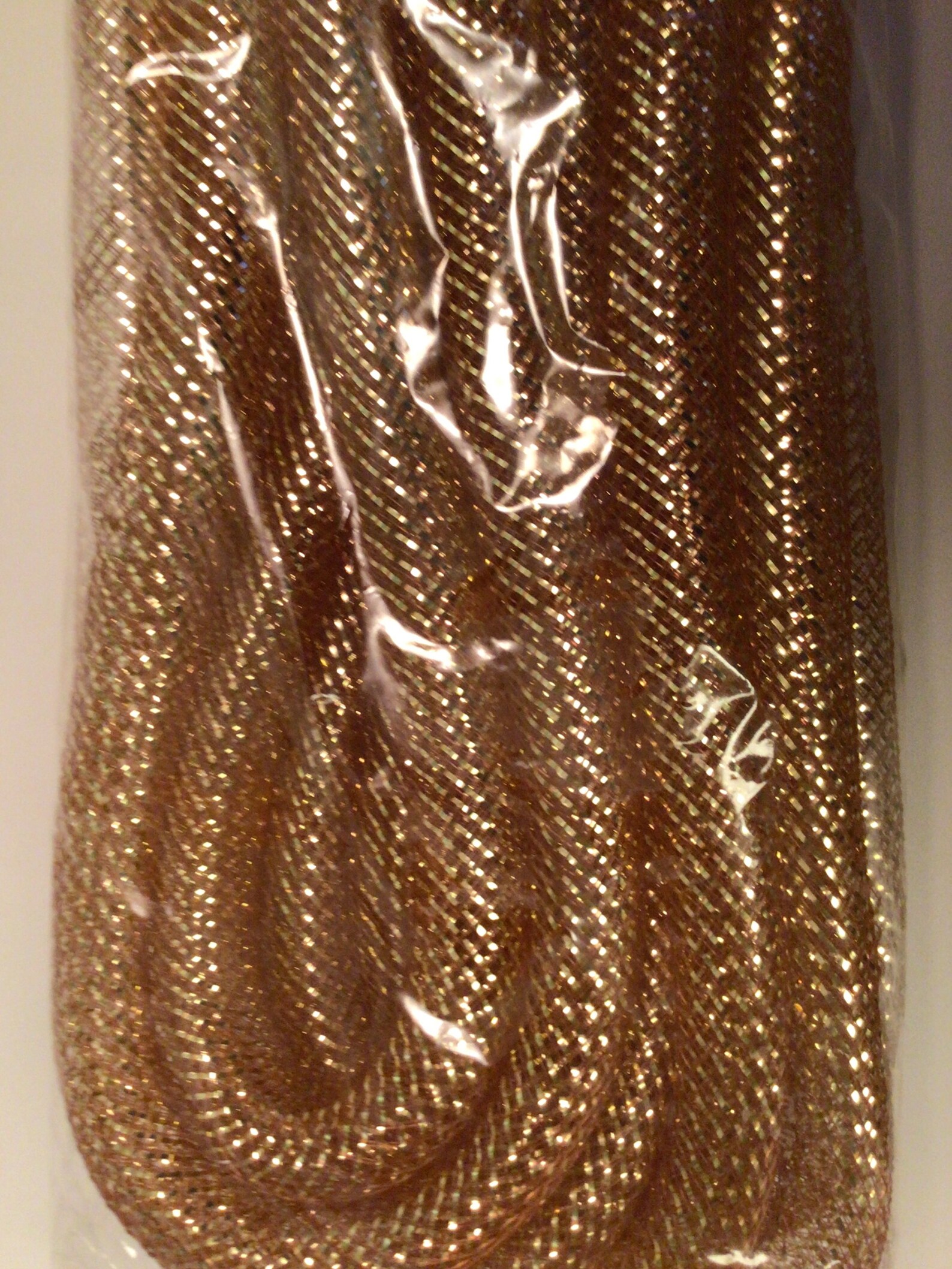 Large Brown Copper Deco Flex Tubing Foil Ribbon, Everyday Wreath, Fall ...