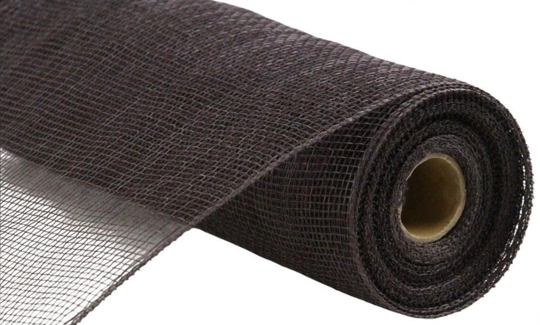 10” Brown Deco Poly Mesh, 10” Mesh, Black Mesh, RE1302C8, Fall Autumn ...