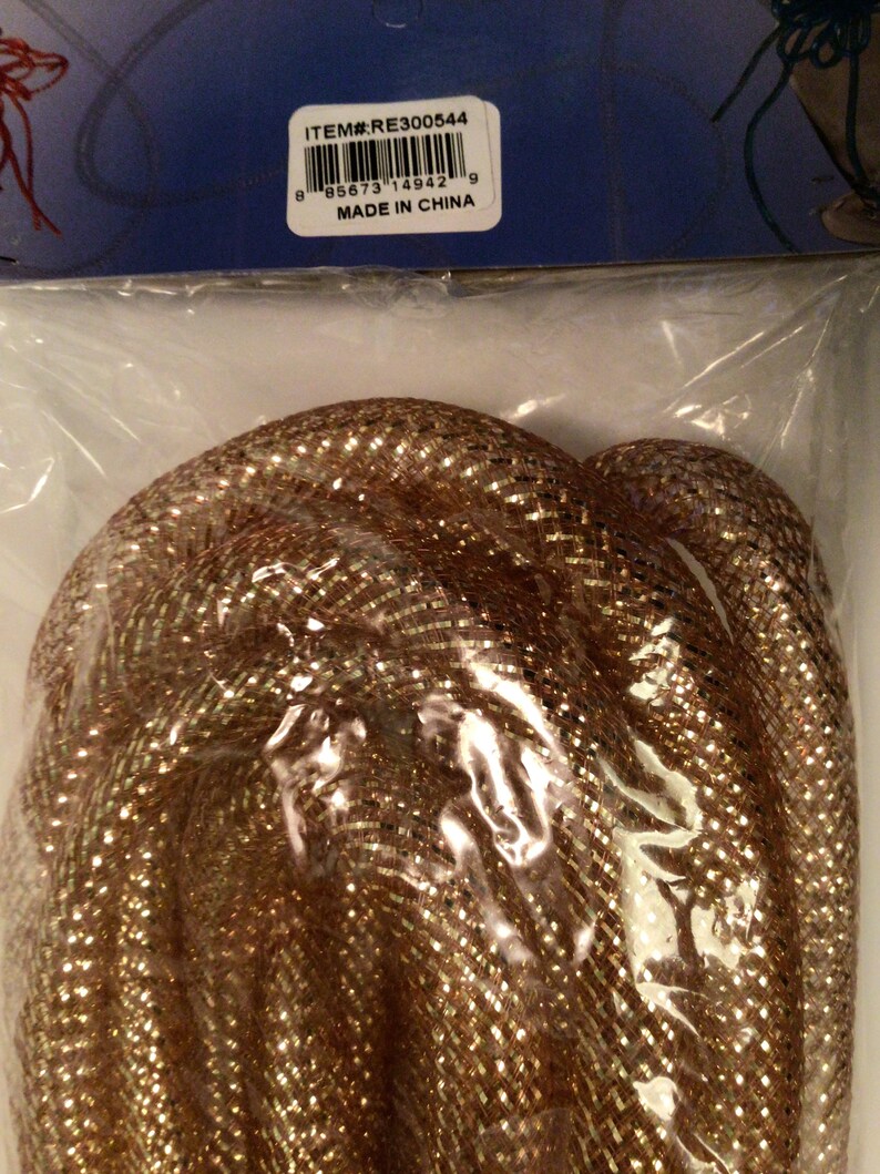 Large Brown Copper Deco Flex Tubing Foil Ribbon, Everyday Wreath, Fall ...