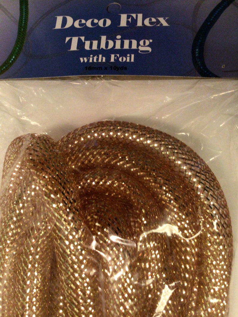Large Brown Copper Deco Flex Tubing Foil Ribbon, Everyday Wreath, Fall ...