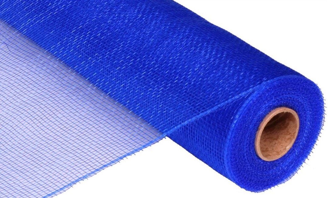 21” Blue Patriotic Deco Poly Mesh, RE100225, Patriotic Metallic Blue ...