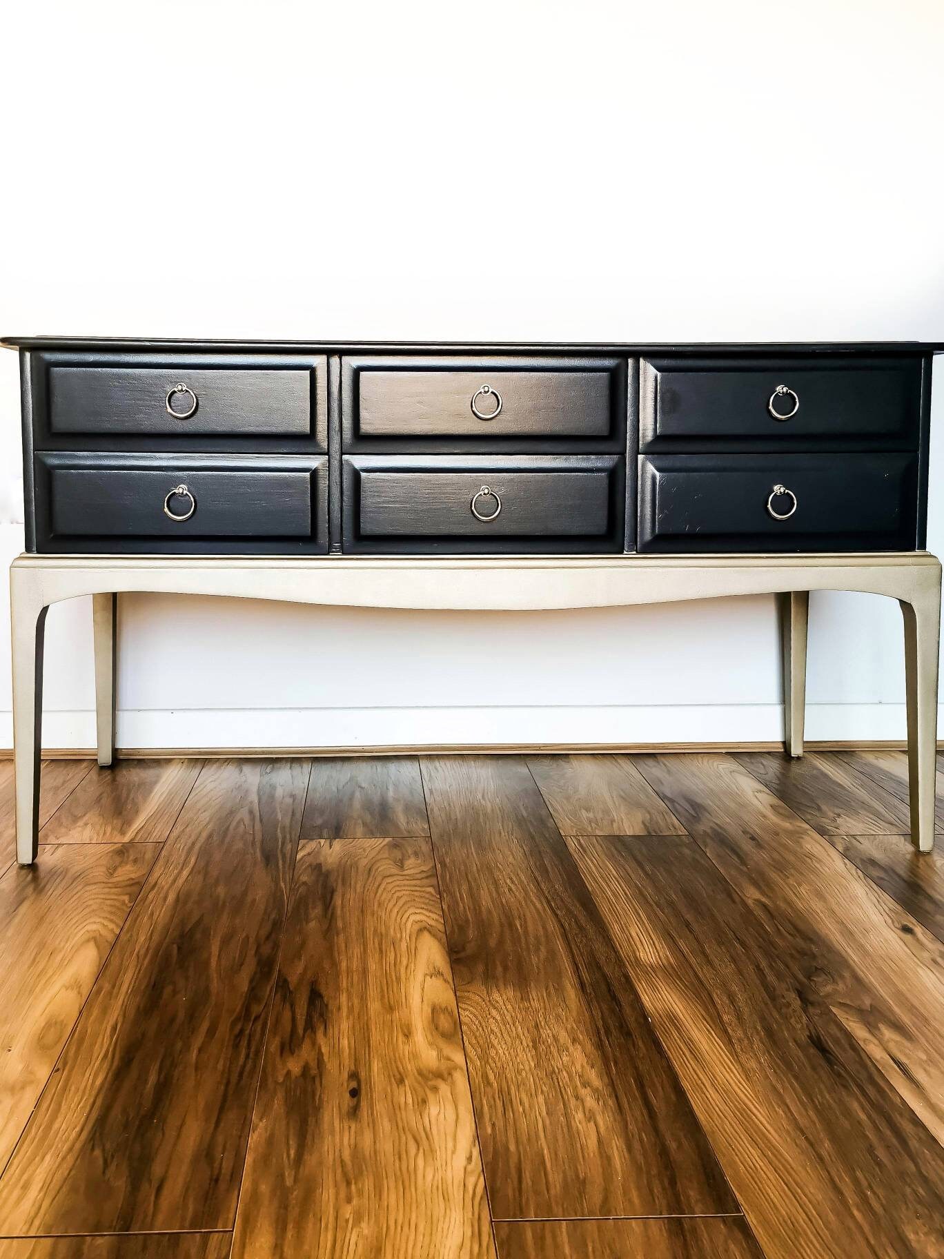 Stag Console Table/dressing Table Black Desk Graphite - Etsy