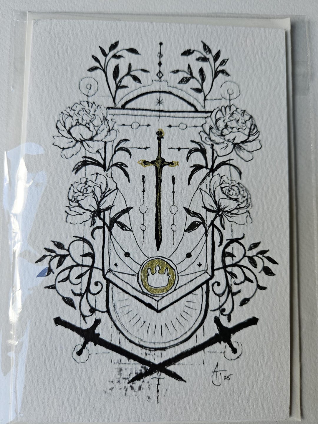 Sleep Token Inspired Blank Card: Damocles Crest (A6) - Etsy UK