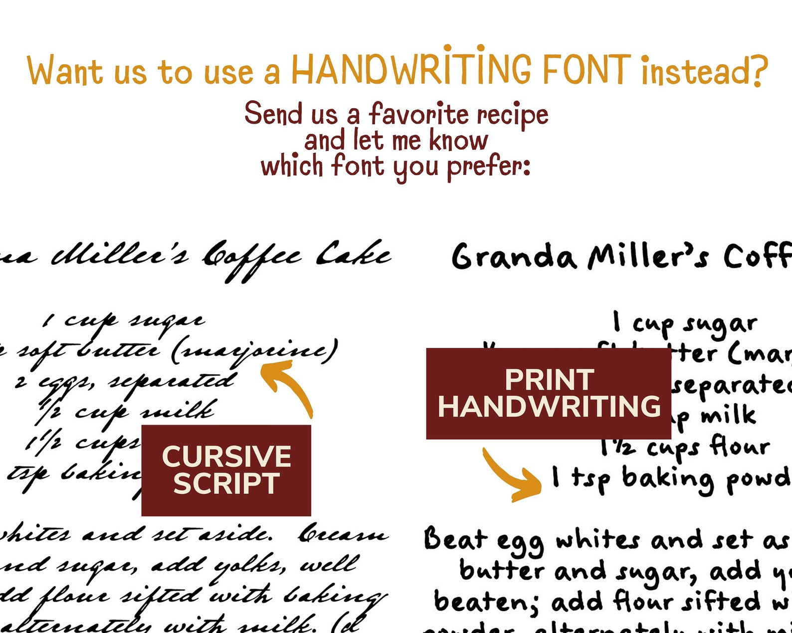 Personalized Platter With Recipe Handwritten or Custom - Etsy