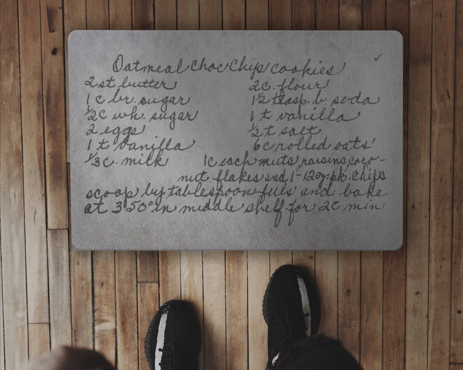 Personalized Door Mat Handwritten Recipe Handwriting Gift | Etsy