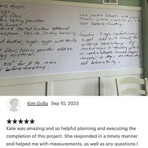 Custom Handwritten Recipe Wallpaper Mural: Peel and Stick Kitchen Decor ...