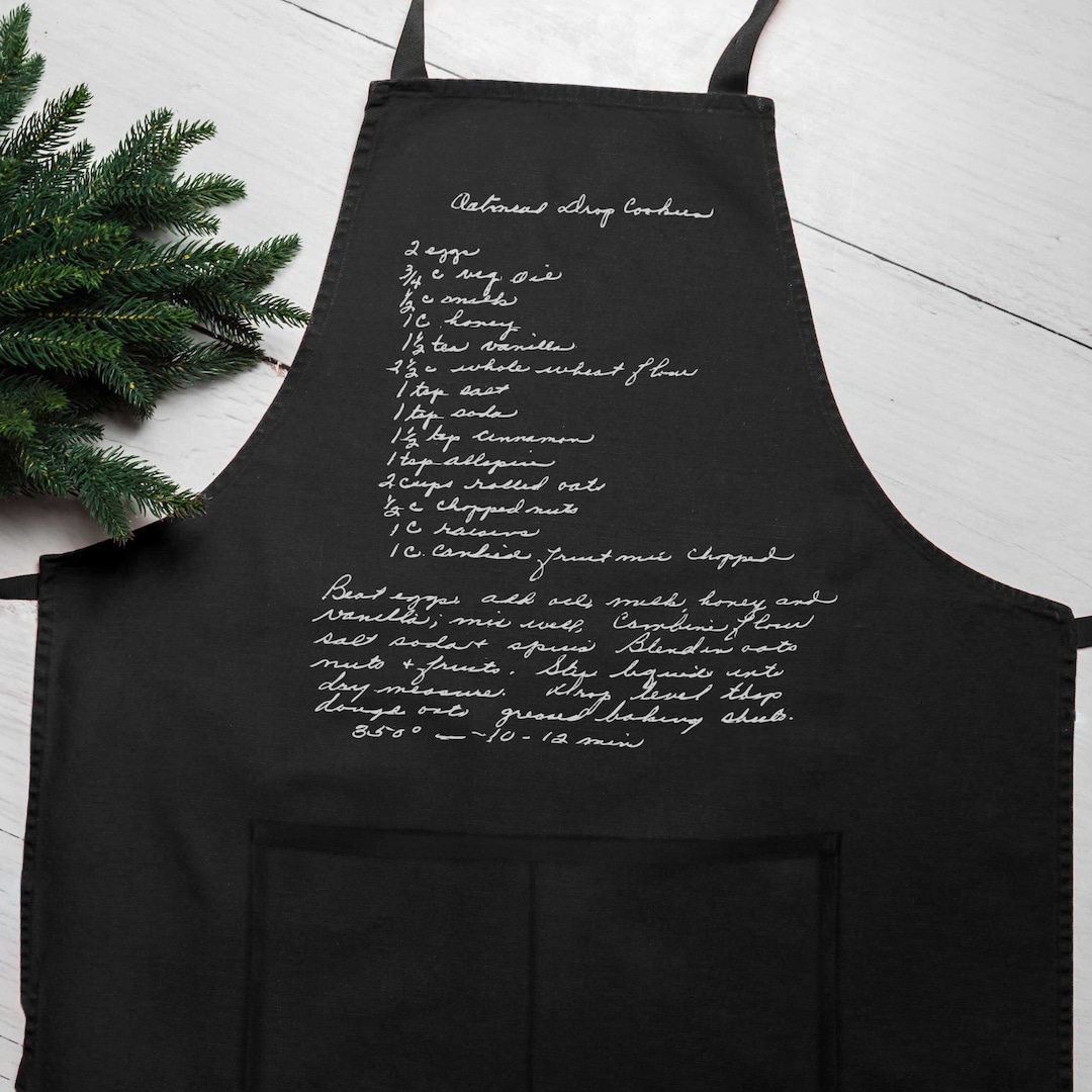 Personalized Apron With Handwritten Recipe, Custom Handwriting Gift ...