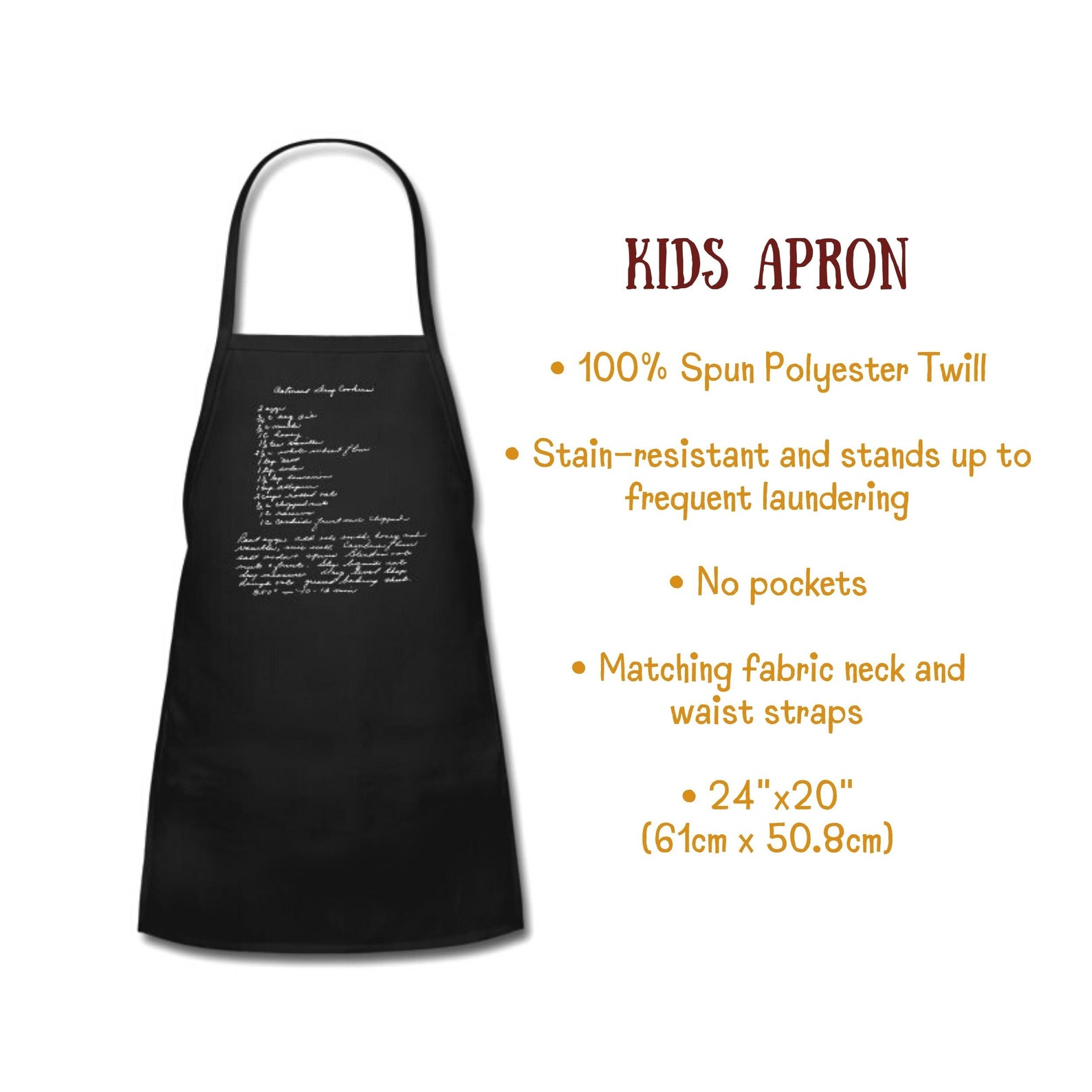 Personalized Apron Handwritten Recipe Gifts Cotton Aprons - Etsy