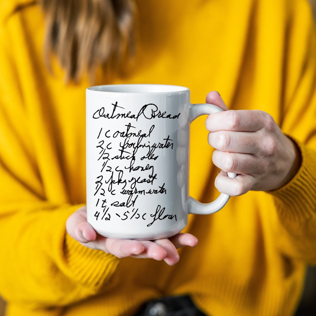 Personalized Mug Handwritten Recipe Keepsake Gift, Ceramic Coffee Mugs ...