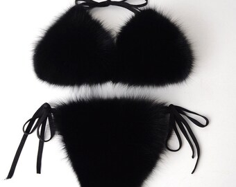 Real Fur Bikini - Etsy