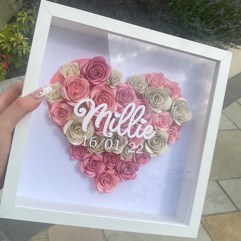 Paper Flower Shadow Box - Etsy
