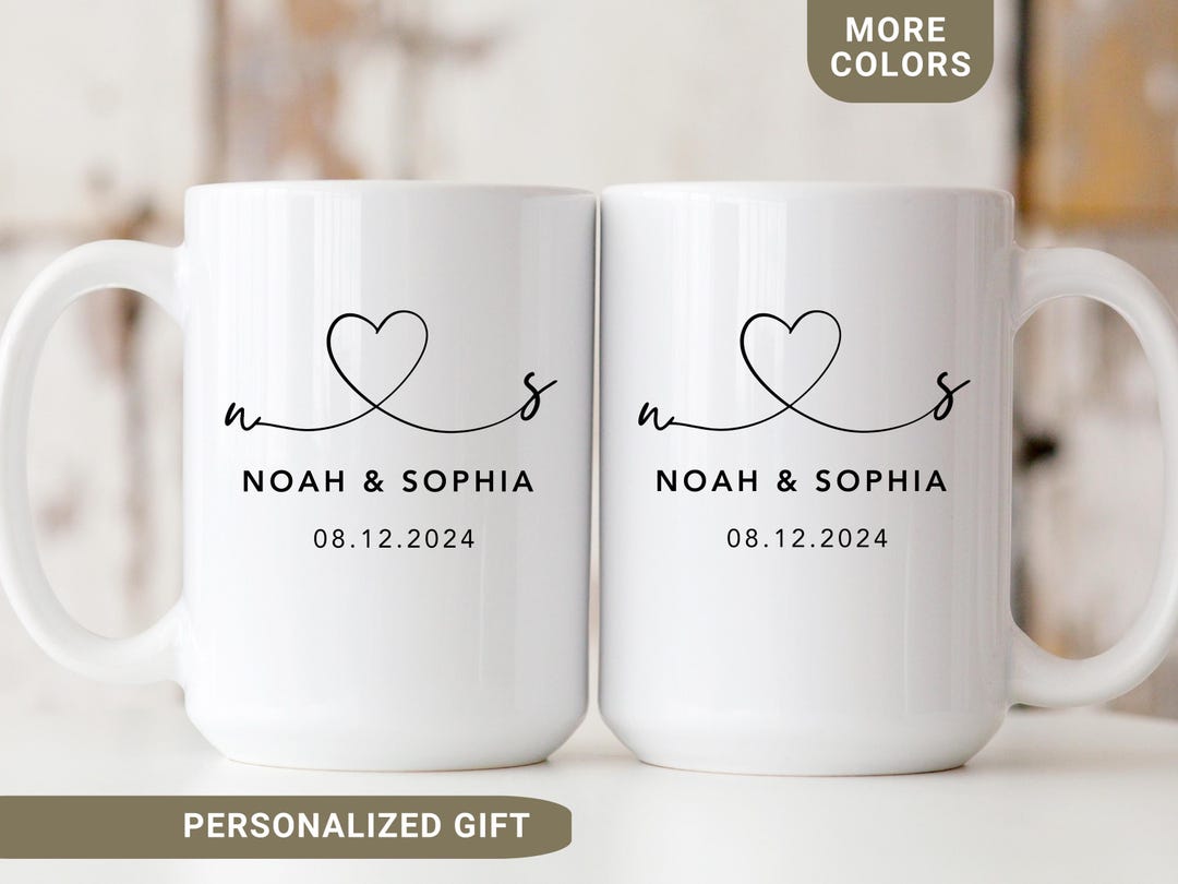 Personalized Mr & Mrs Coffee Mugs, Wedding Mugs Set, Mr and Mrs Coffee ...