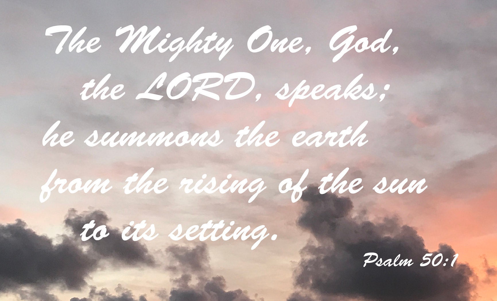 Digital Download - Sunset With Scripture Series (P4T3) - Psalm 50:1 - Etsy
