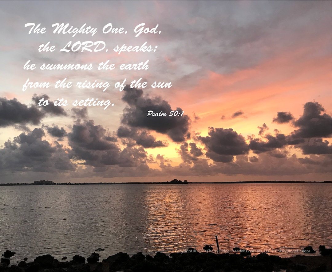 Digital Download - Sunset With Scripture Series (P4T3) - Psalm 50:1 - Etsy