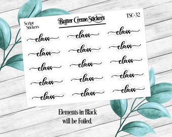 Work Script Stickers S051 Script Functional Word Stickers - Etsy