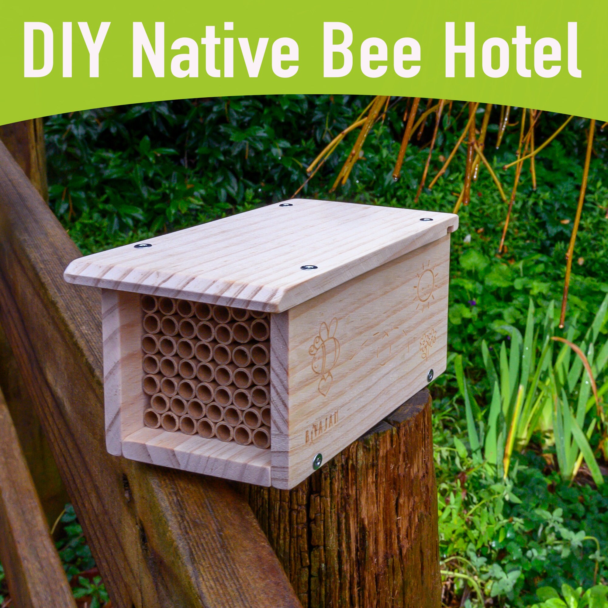 Rivajam DIY Mason Bee House Woodworking Project Kit Solitary - Etsy ...