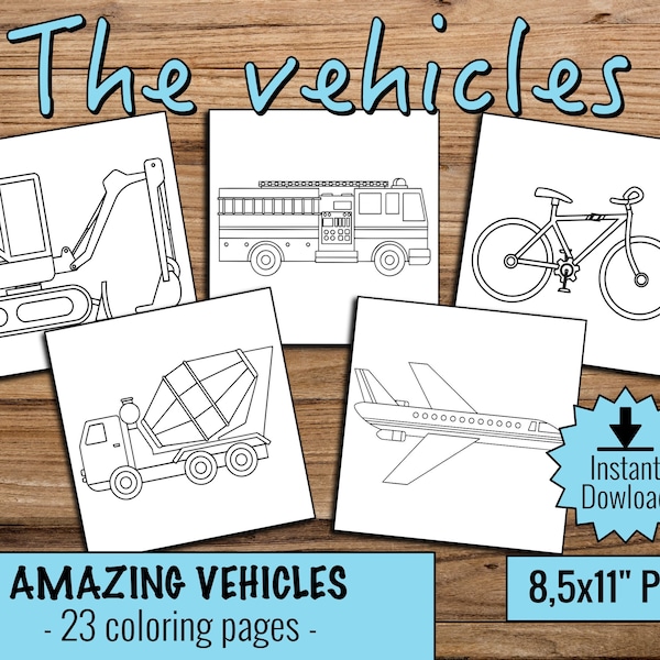 Car Engines Coloring - Etsy