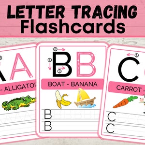 Alphabet Tracing Printable Flashcard | Preschool Handwriting Practice ...