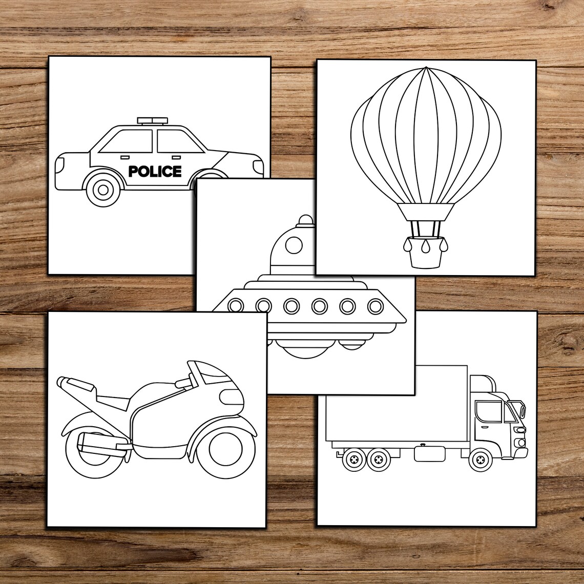 Printable Kids Vehicles Coloring Pages - Cars, Planes, Trucks and ...