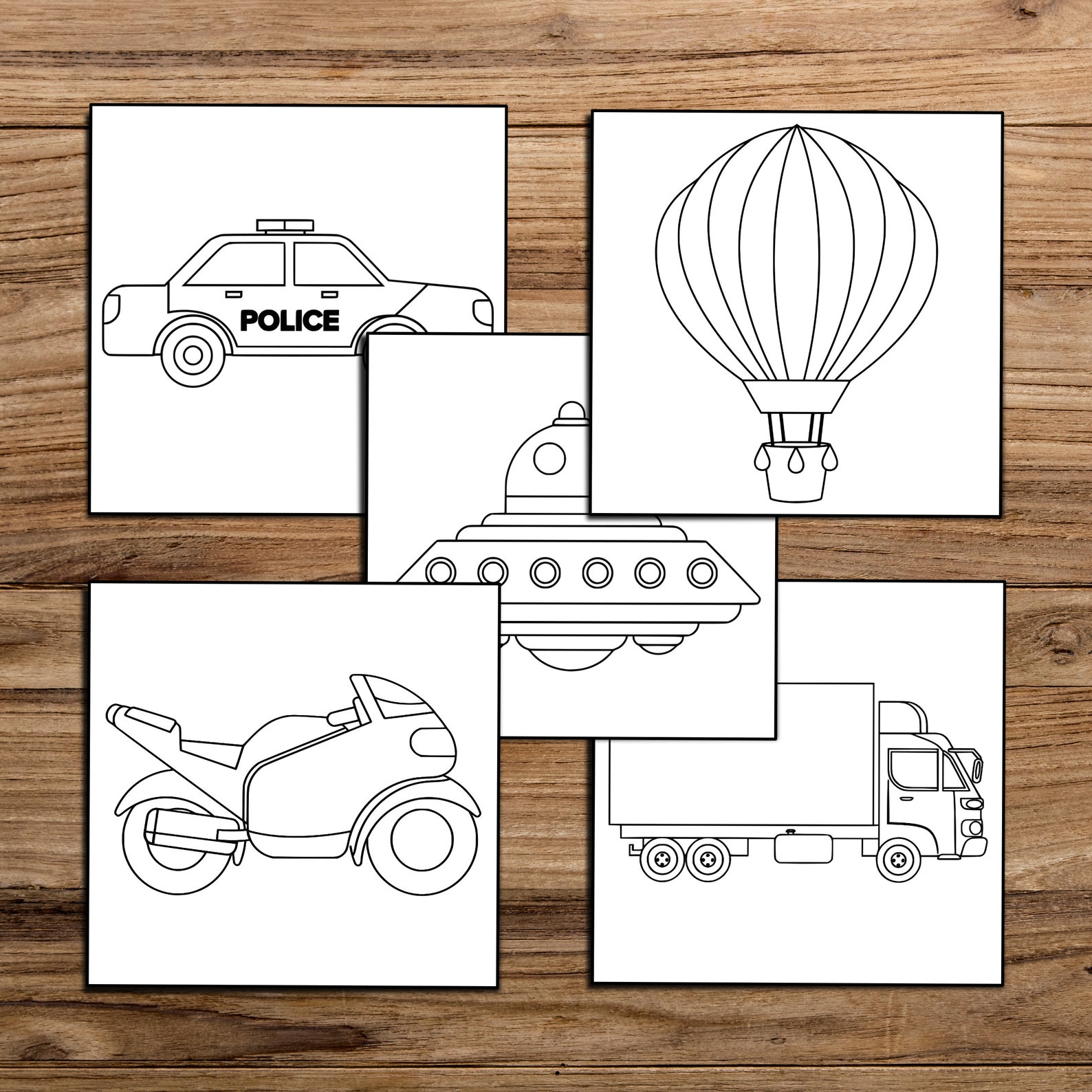 Printable Kids Vehicles Coloring Pages - Cars, Planes, Trucks and ...