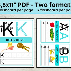 Alphabet Tracing Printable Flashcards | ABC Preschool Handwriting ...