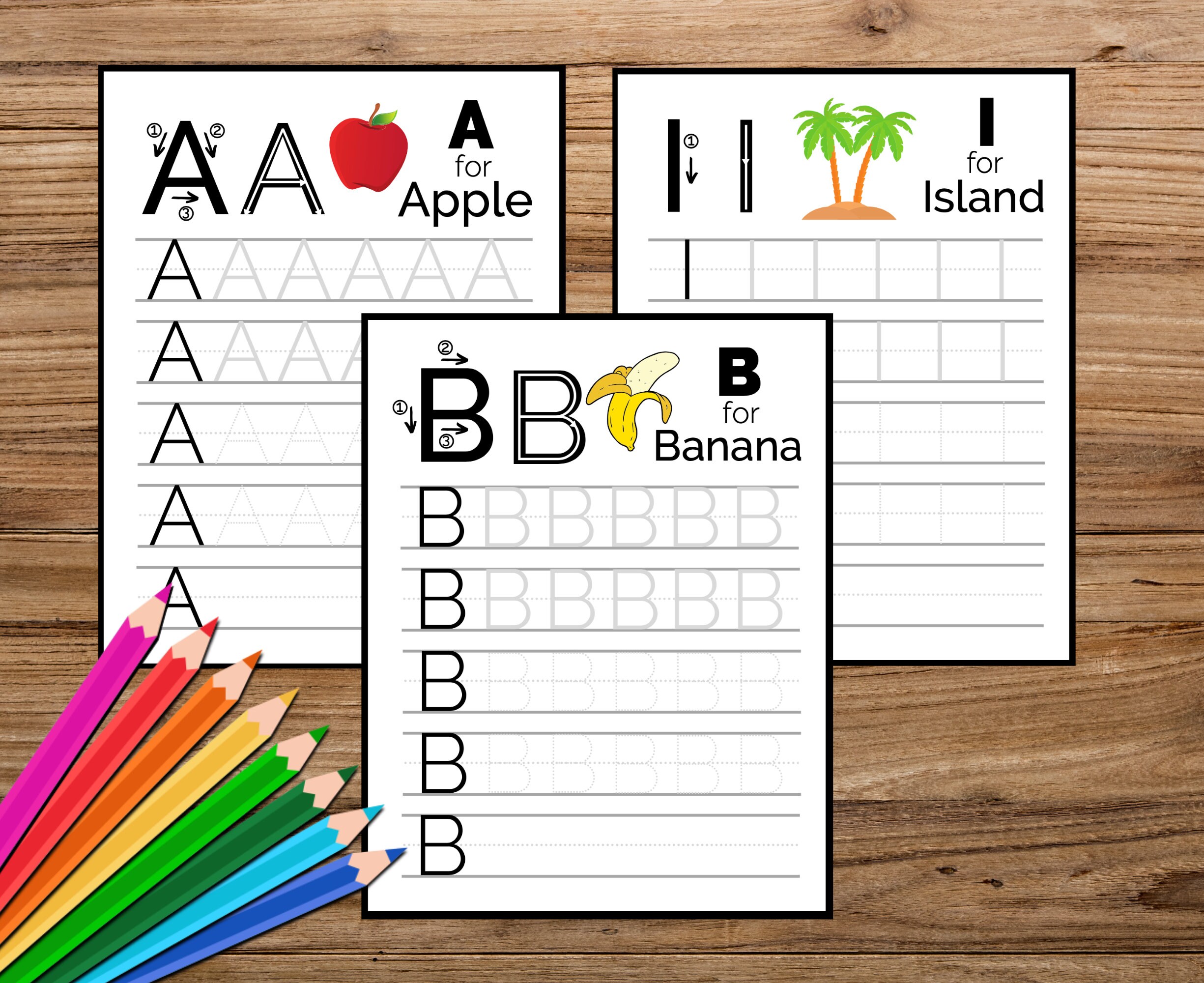 Alphabet Letter Tracing Worksheet | ABC Preschool Handwriting Practice ...