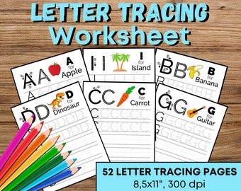 Number Tracing Worksheet | Learning Number 1-10 | Preschool Handwriting ...