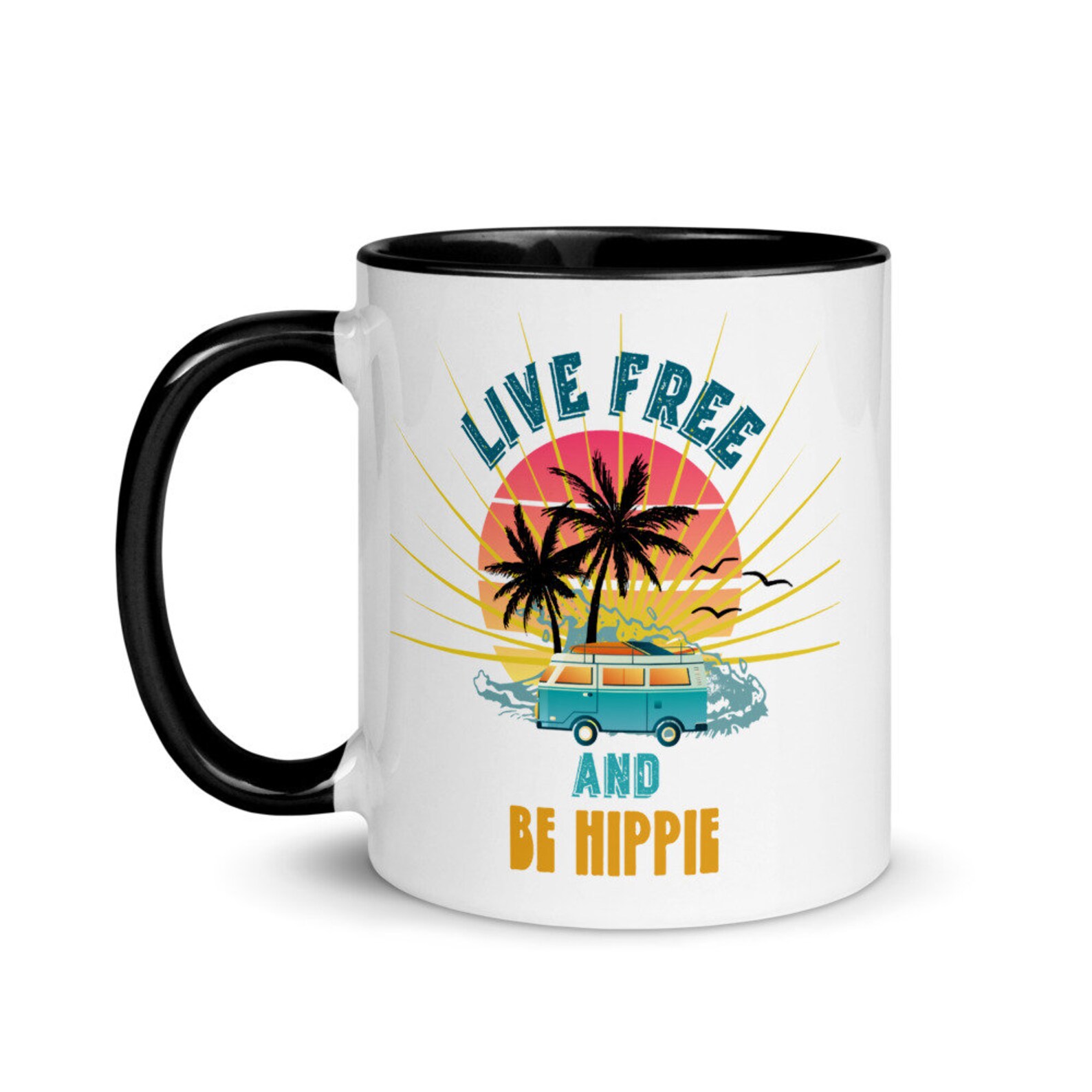 Live Free and Be Hippie Coffee Mug Hippie Coffee Mug Hippie - Etsy