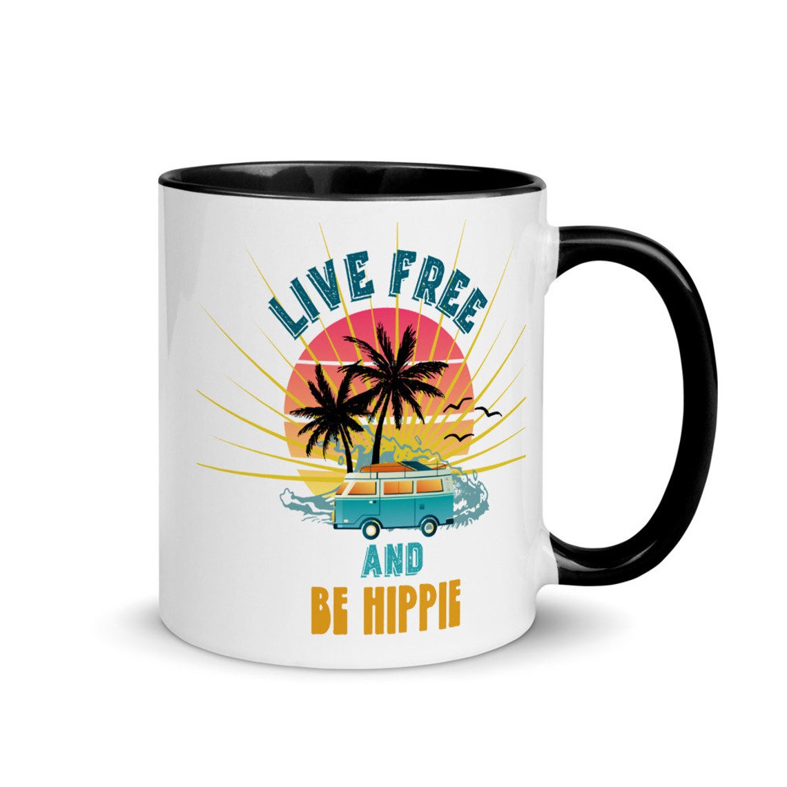 Live Free and Be Hippie Coffee Mug Hippie Coffee Mug Hippie - Etsy
